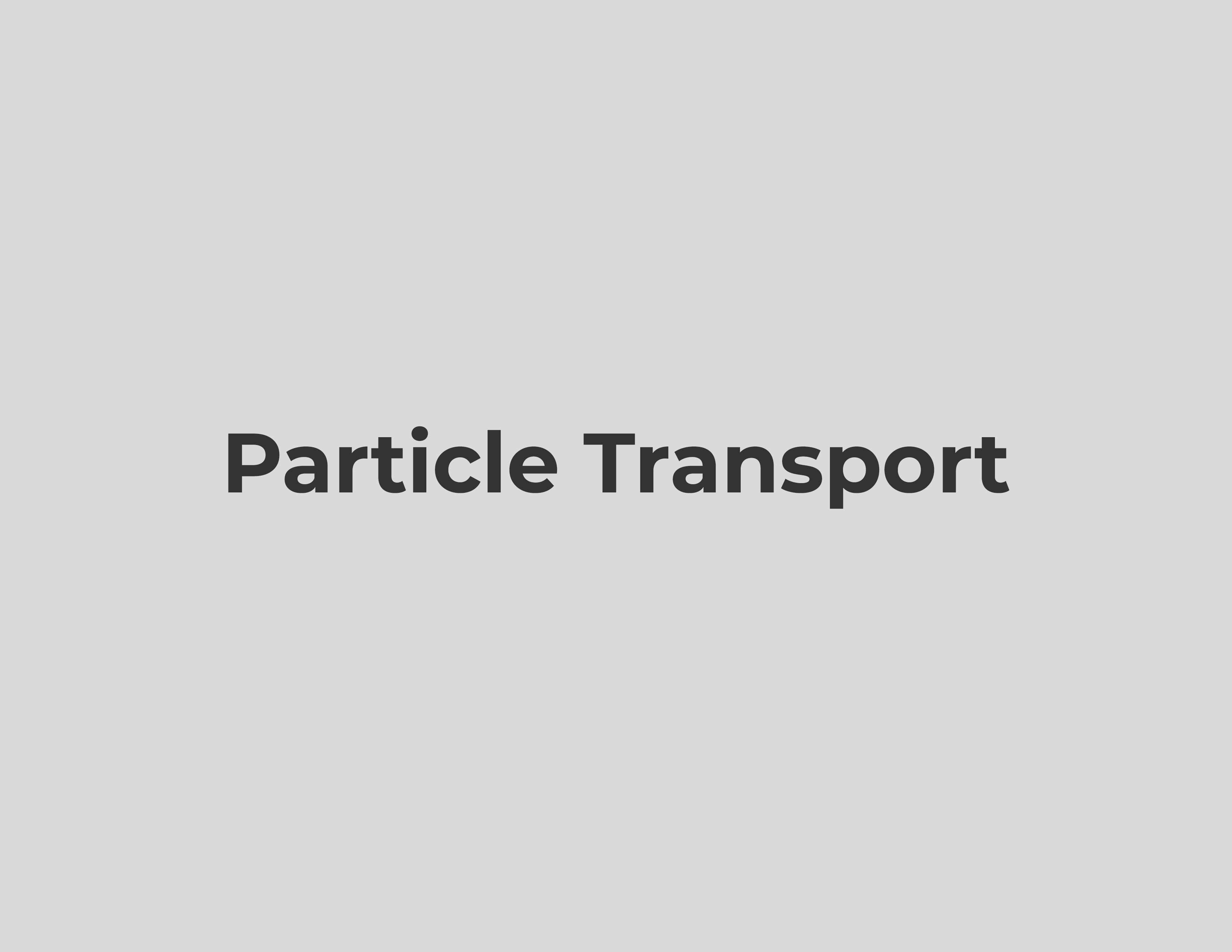 Particle Transport - Ronald E. Hanson